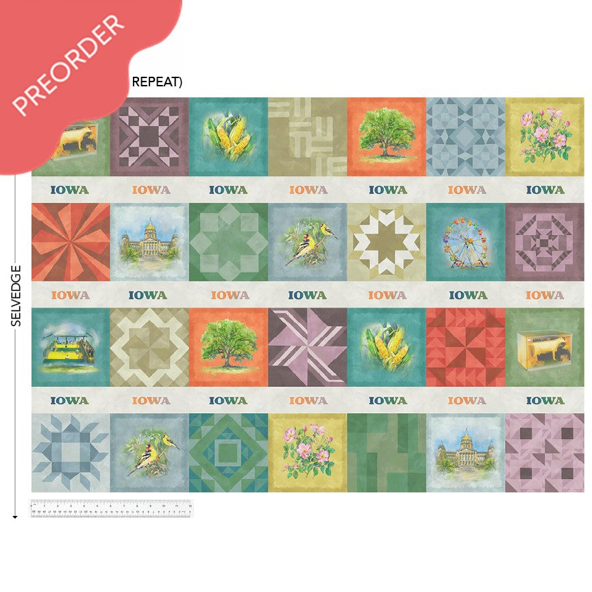 All Iowa Shop Hop 2025 Iconic Iowa Panel Fabric – Mashe Modern Fabric ...