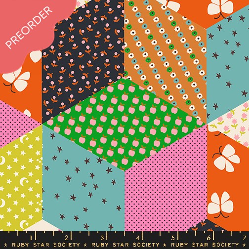 Ruby Star Society Ooh Lucky Lucky Tumbling Blocks Vivid Fabric – Mashe ...